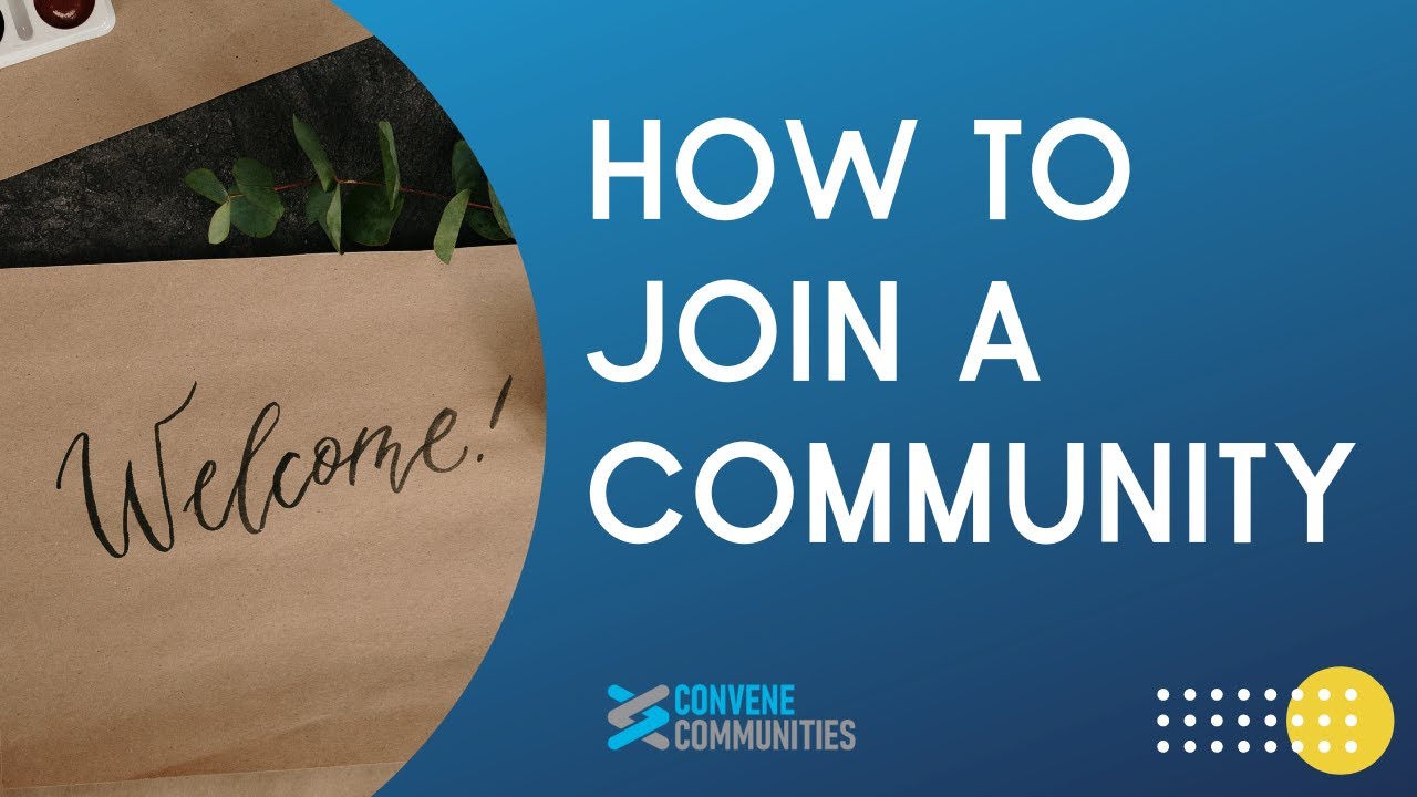 How to Join Communities - YouTube