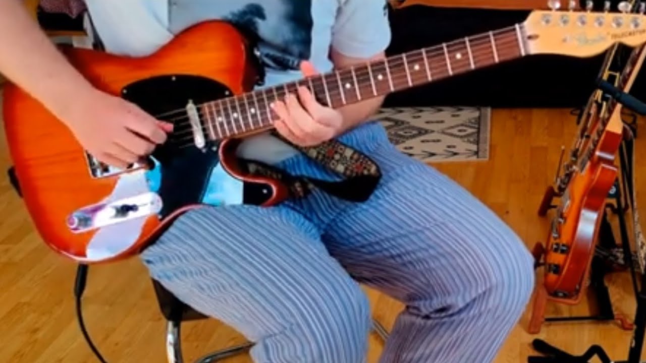 Long E Blues Loop Impro with American Performer Telecaster & Boss OC-3 - YouTube