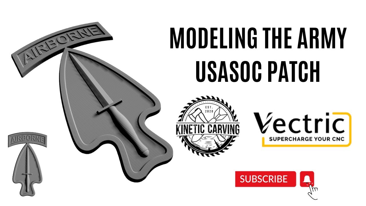 3D Modeling the USASOC Patch in Vectric Aspire - YouTube