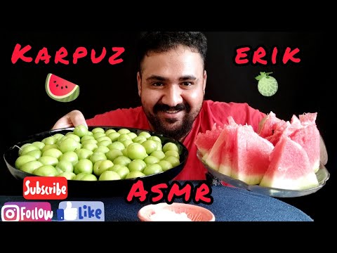 ERİK KARPUZ ASMR | TURKISH FOOD | TÜRKÇE ASMR | ASMR YEMEK / TÜRKÇE MUKBANG