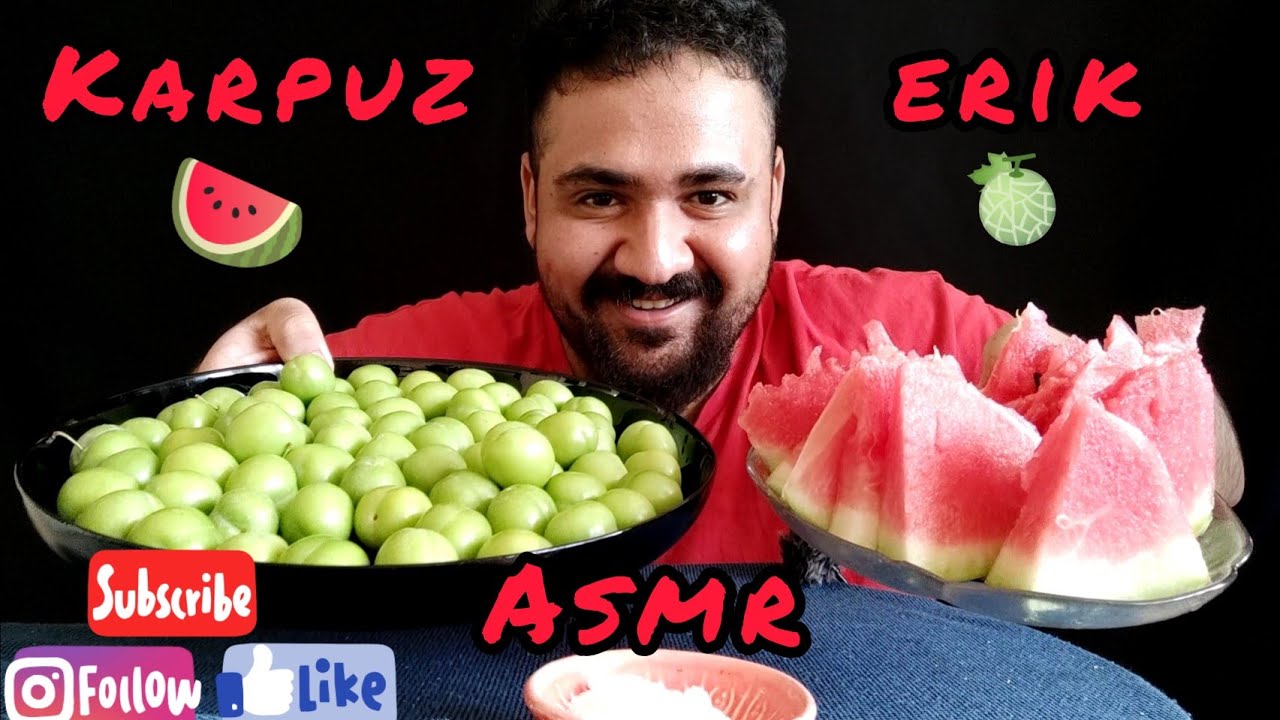 ERİK KARPUZ ASMR | TURKISH FOOD | TÜRKÇE ASMR | ASMR YEMEK / TÜRKÇE ...