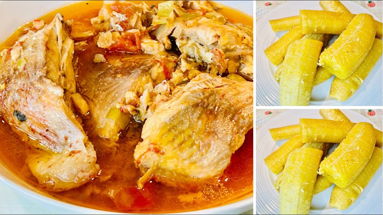 SOUPE DE POISSON ACCOMPAGNÉ DE LA BANANE - YouTube