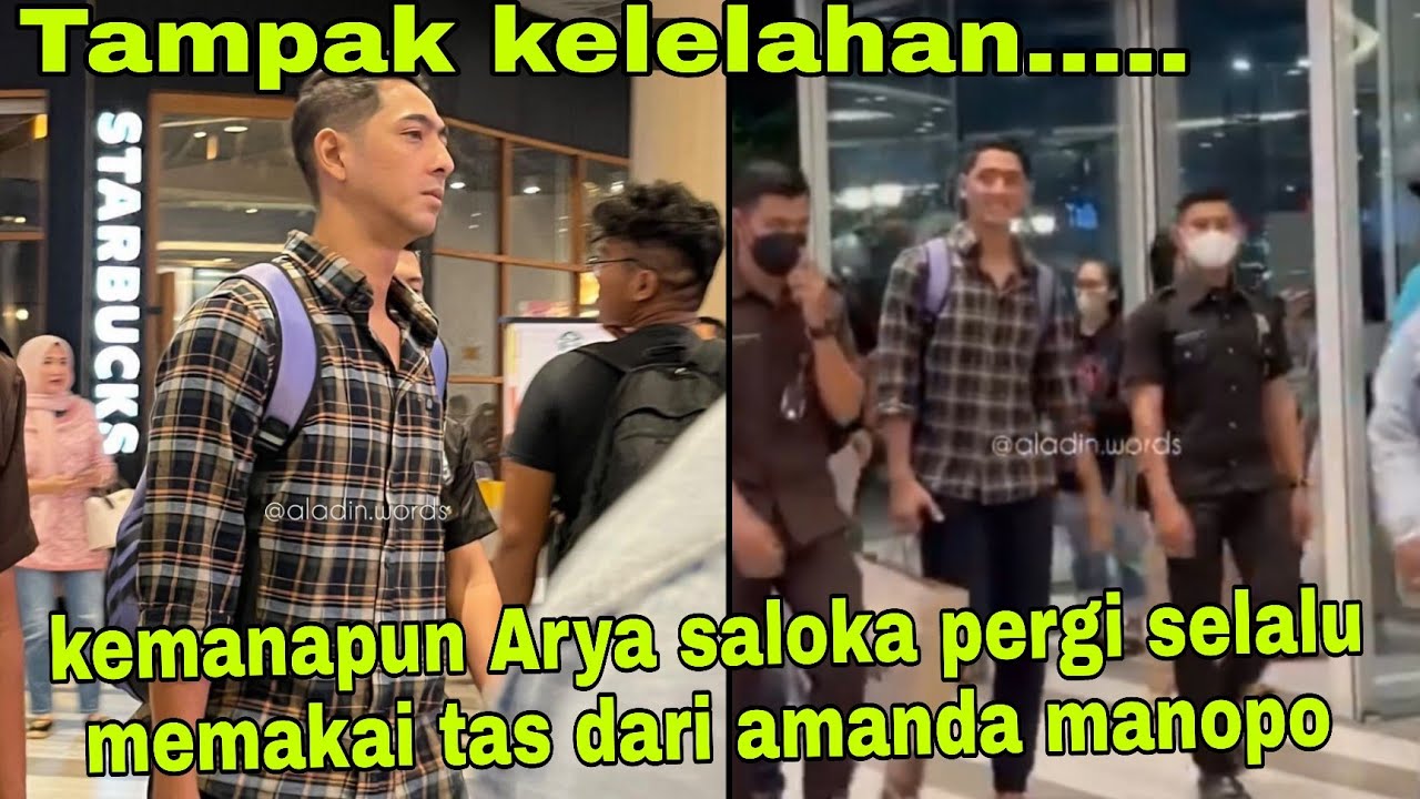 Mas arya tampak kelelahan...kemanapun arya saloka pergi selalu membawa ...
