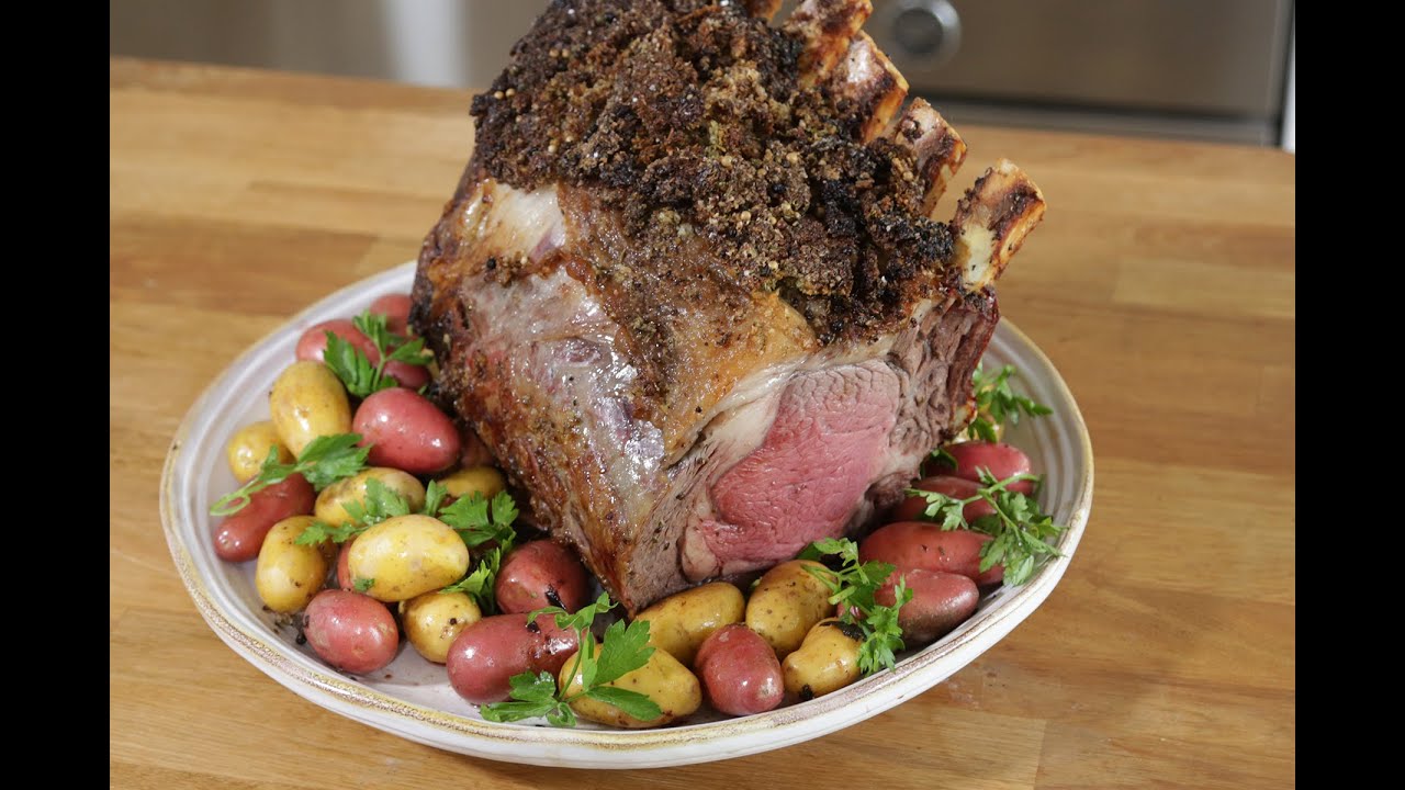 Herb Crusted Bone-In Rib Roast Recipe | The Inspired Home - YouTube