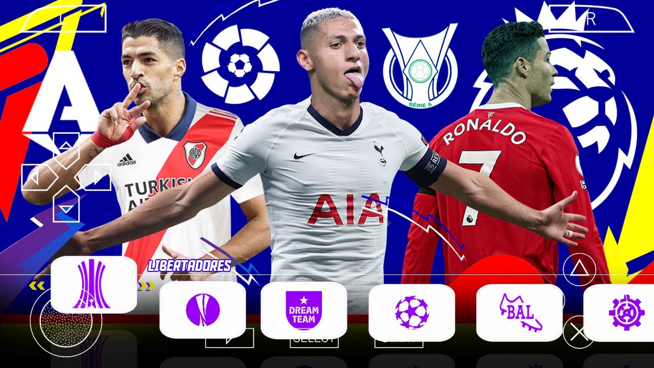 EFOOTBALL PES 2022 PPSSPP GRAFICOS 2K FULL HD CAMERA PS5 NARRAÇÃO JORGE ...