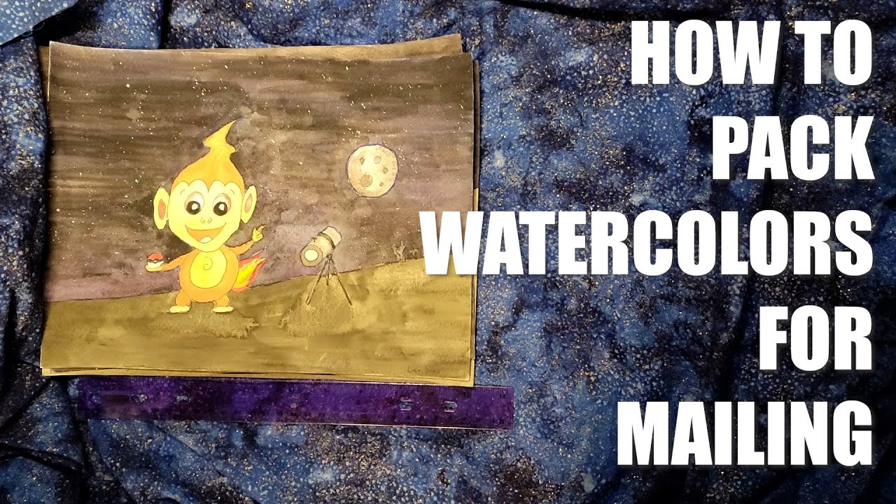 How to Pack Watercolor Paintings for Mailing in the Postal System - YouTube