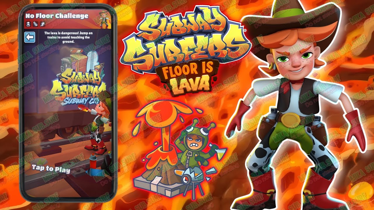 FLOOR IS LAVA CHALLENGE!!! Subway Surfers 2024 Gameplay with Rudy ...