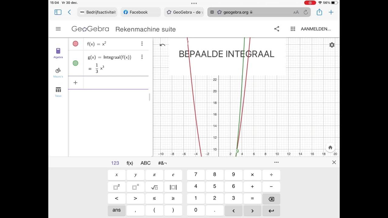 2813 Bepaalde integralen met Geogebra - YouTube