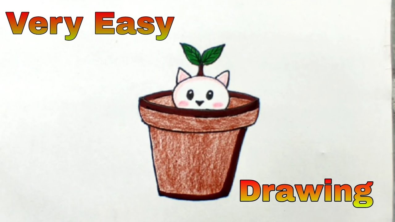 How to draw cute plant || Pyaara sa paudha kaise banaen - YouTube