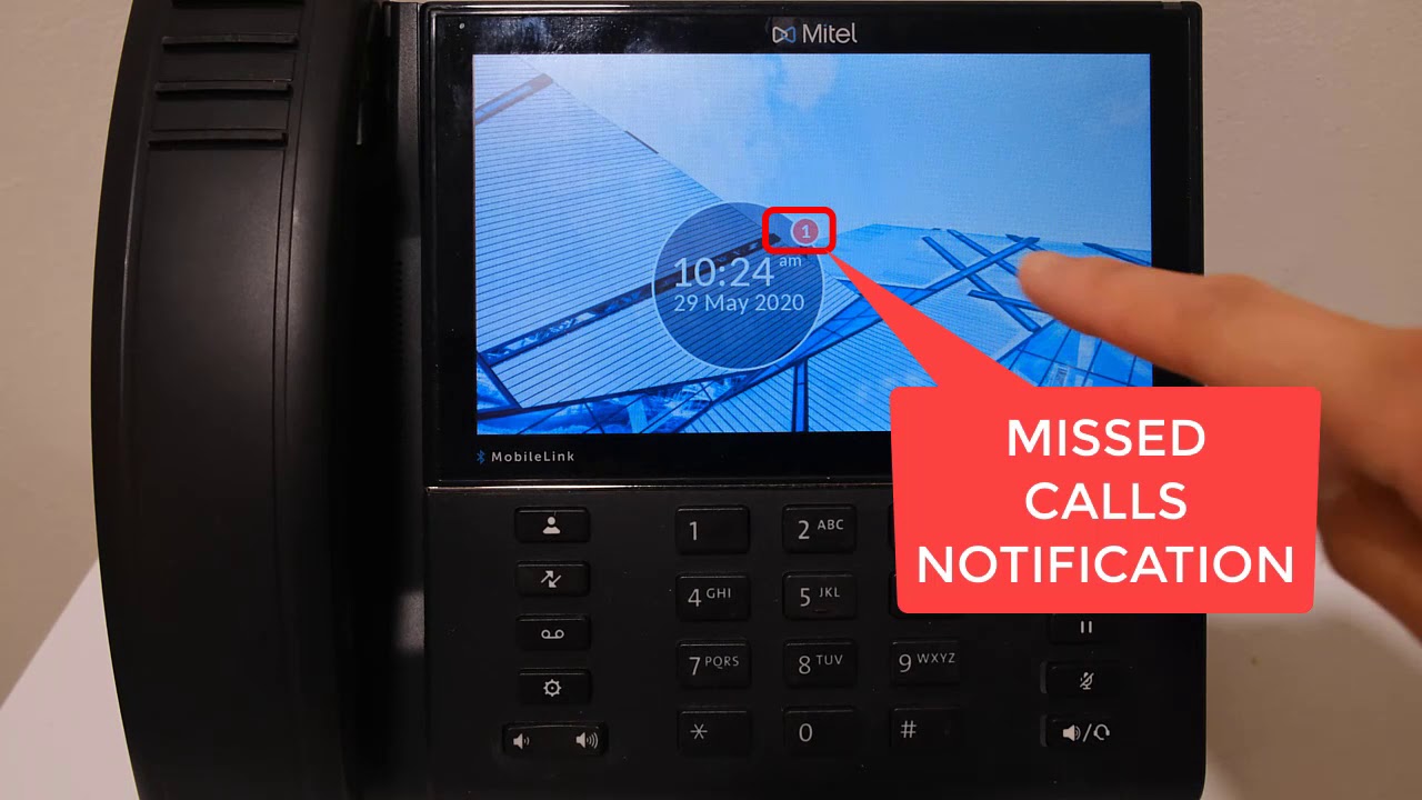 Mitel 6940 - Missed Calls Notification - YouTube
