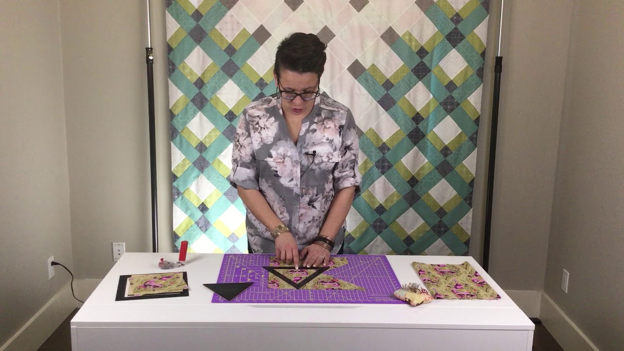 How to cut perfect triangles for your triangle quilt EASY - YouTube