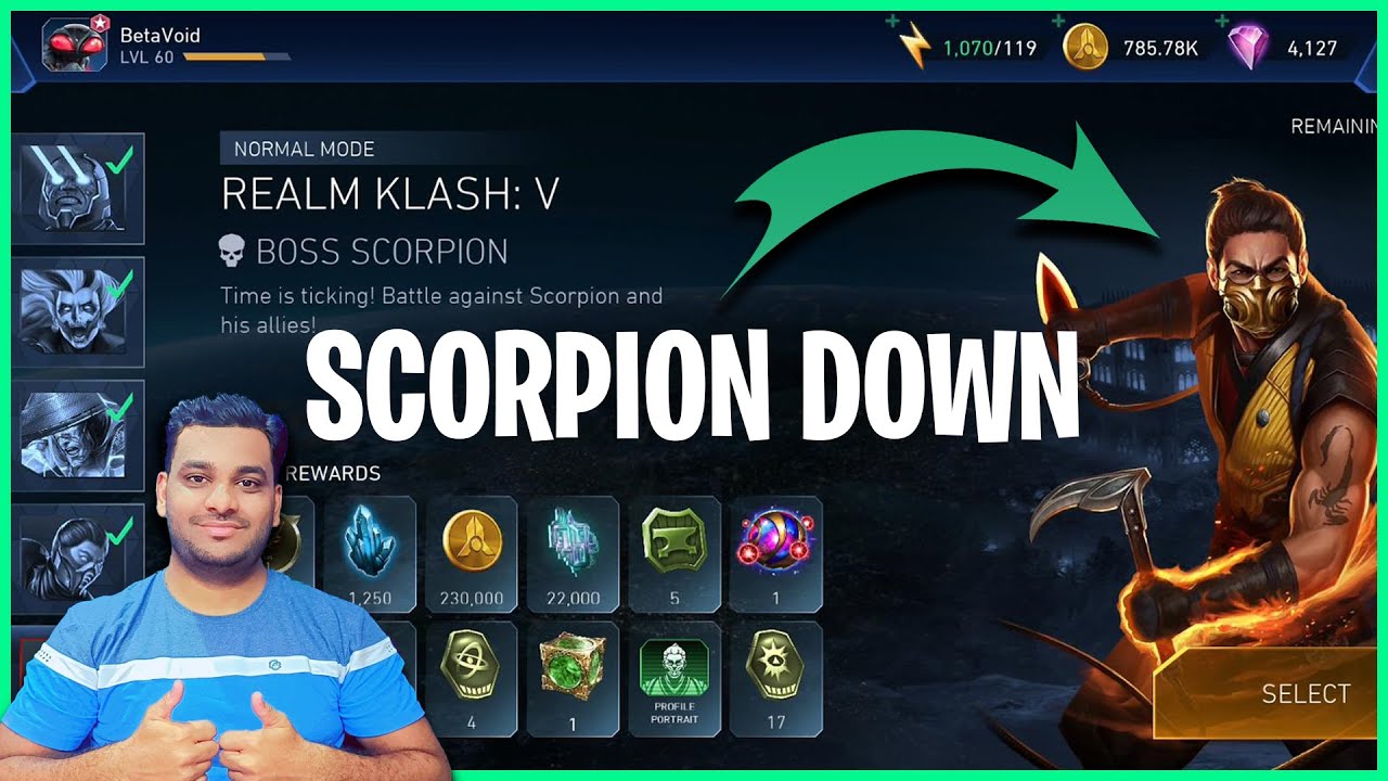 Injustice 2 Mobile | Boss Scorpions Down | Rewards Realm Klash - YouTube
