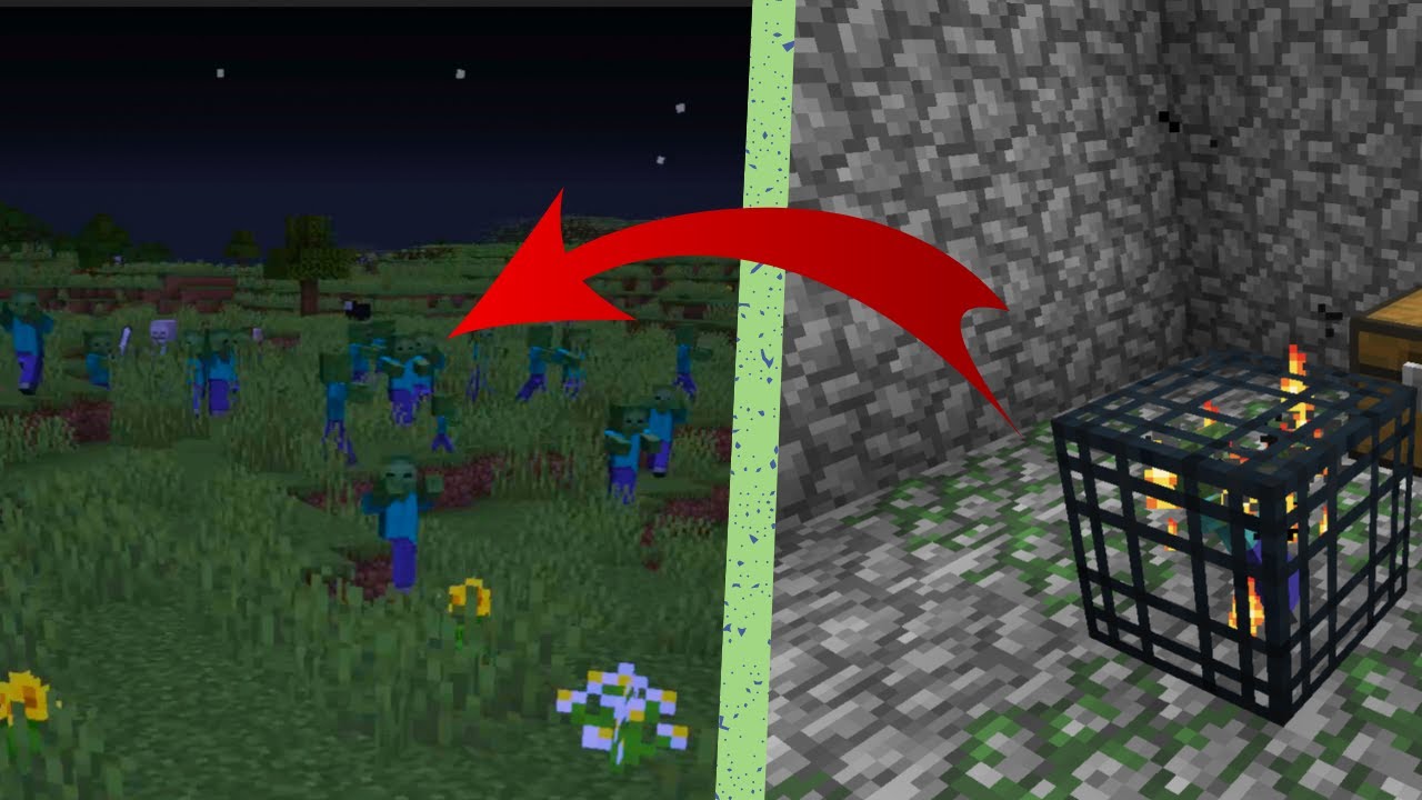 Above Ground Zombie Spawner in Minecraft! - YouTube