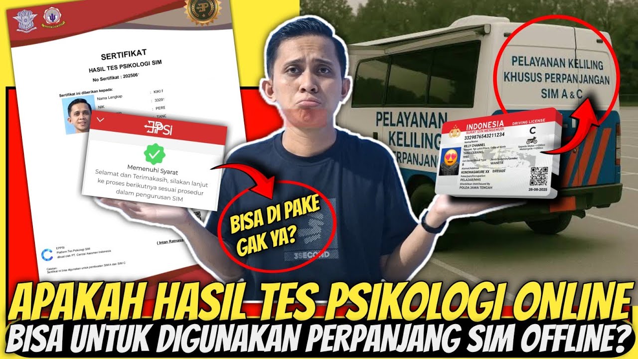 Hasil tes psikologi Perpanjang SIM C SIM A online apakah bisa dipakai ...