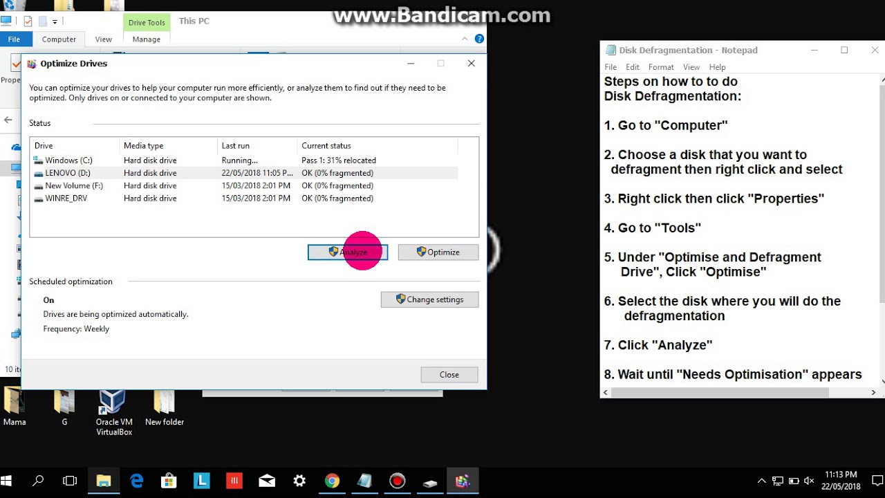 Steps on how to do Disk defragmentation: - YouTube