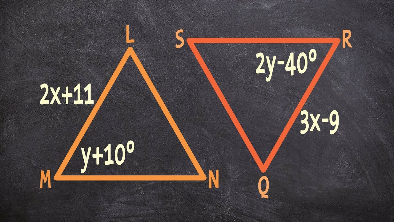 Learning To Find The Value Of X And Y From Congruent Triangles YouTube Learning To Find The Value Of X And Y From Congruent Triangles YouTube