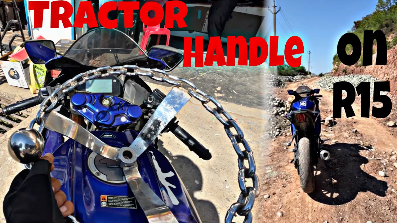 Installing Tractor handle in r15 v4 | unique handle modification💥| Don ...