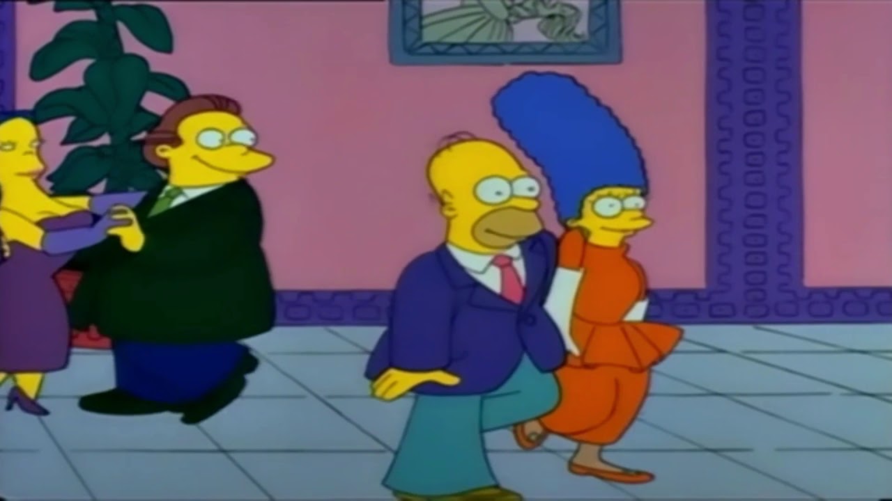 Marge y Homero bailan mambo - YouTube