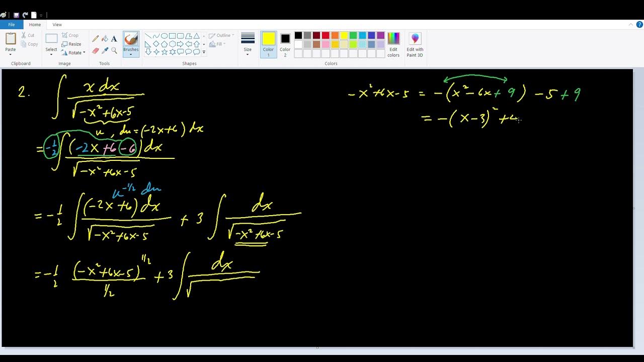 Additional Examples Integrals Yielding Inverse Trigonometric Functions ...