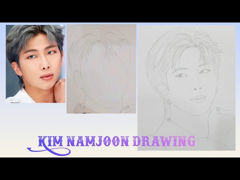 Kim Namjoon RM 💜ᗷTS⟭⟬💜 drawing sketch army bts #bts#happybirthdayrm #rmdrawing #rm #army#kimnamjoon 