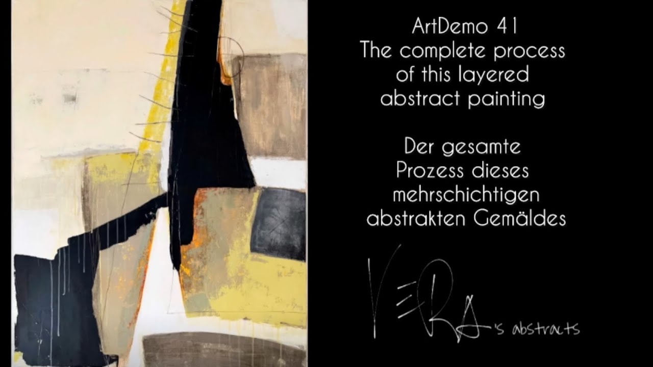 ArtDemo N°41 Complete process of an layered abstract painting #english ...