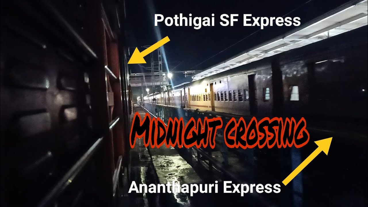 Pothigai Express meets Ananthapuri Express | Trichy Railway Station ...