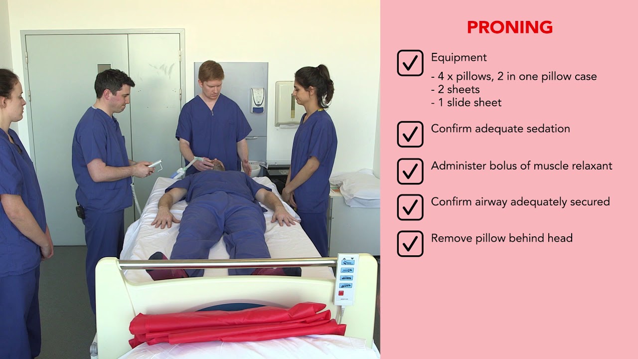 OUH AICU HCID Proning Procedure - video v4 (checklist v1.3) - YouTube