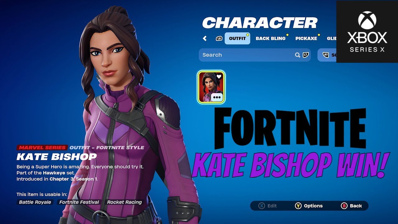 FORTNITE KATE BISHOP WIN! XBOX CHAPTER 5 SEASON 3 - YouTube