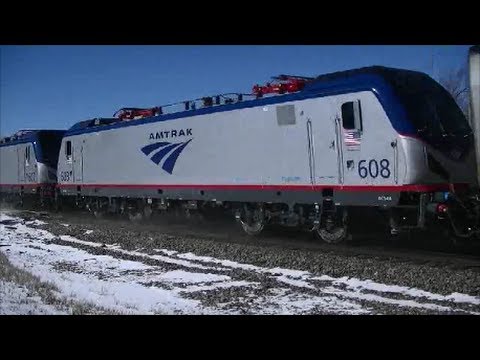 Two Brand New ACS-64 Electric Units on California Zephyr - YouTube