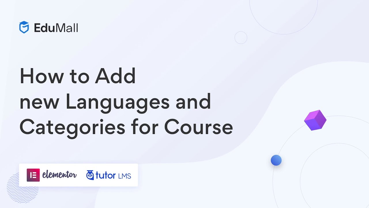 EduMall - How to Create New Languages & Categories - YouTube
