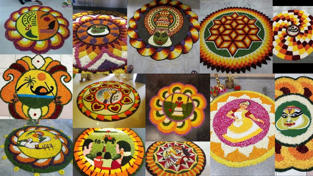 Prize winning Pookalam Designs|Happy Onam|Onam Athapookalam|Floral ...