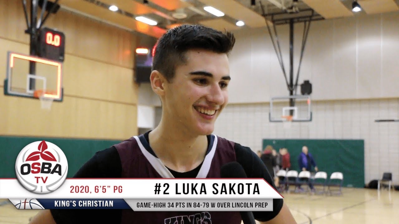 2020 PG Luka Sakota filled the score sheet with 34 points in King's ...