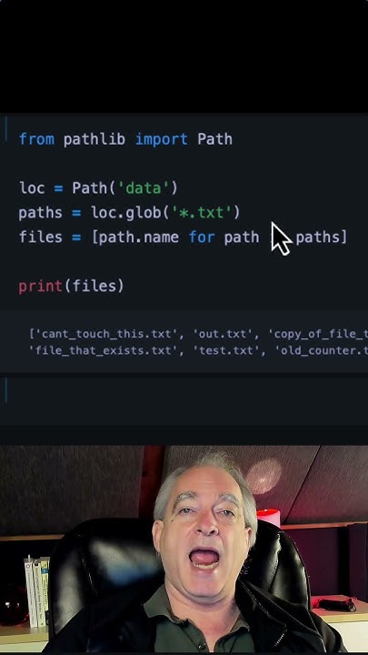 Find all files in directory with txt extension with Python #shorts - YouTube