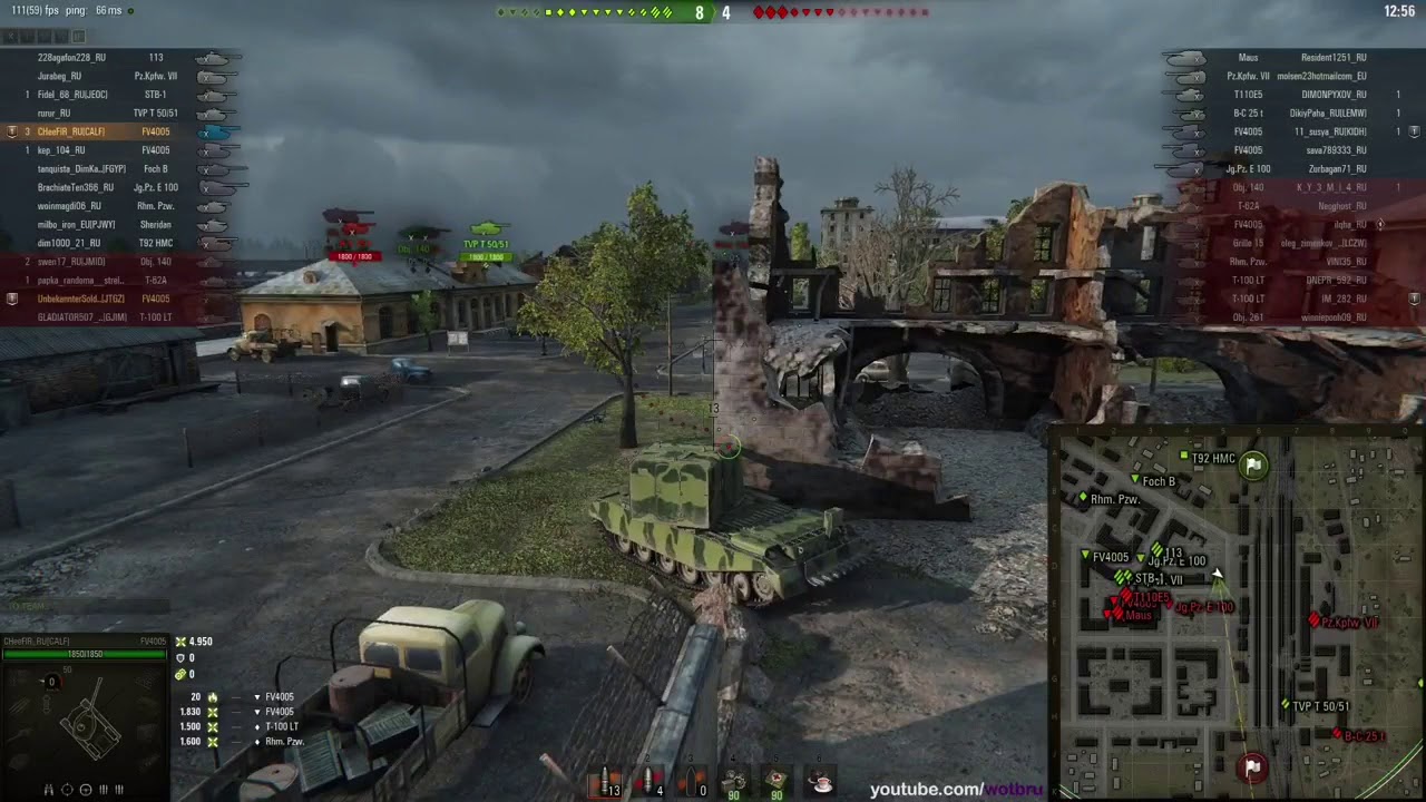 World of Tanks || E P I C BATTLE || FV4005 || 14K Damage!!!! - YouTube