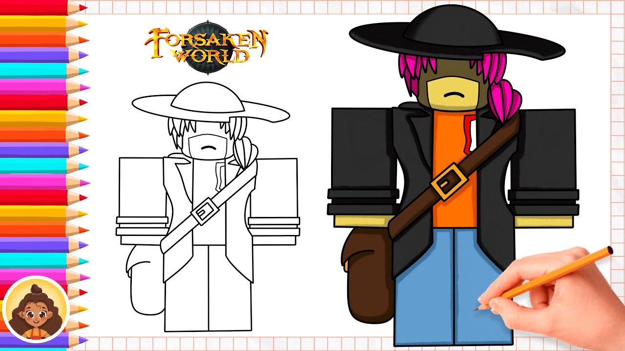 How to Draw Jane Doe | from Forsaken - YouTube