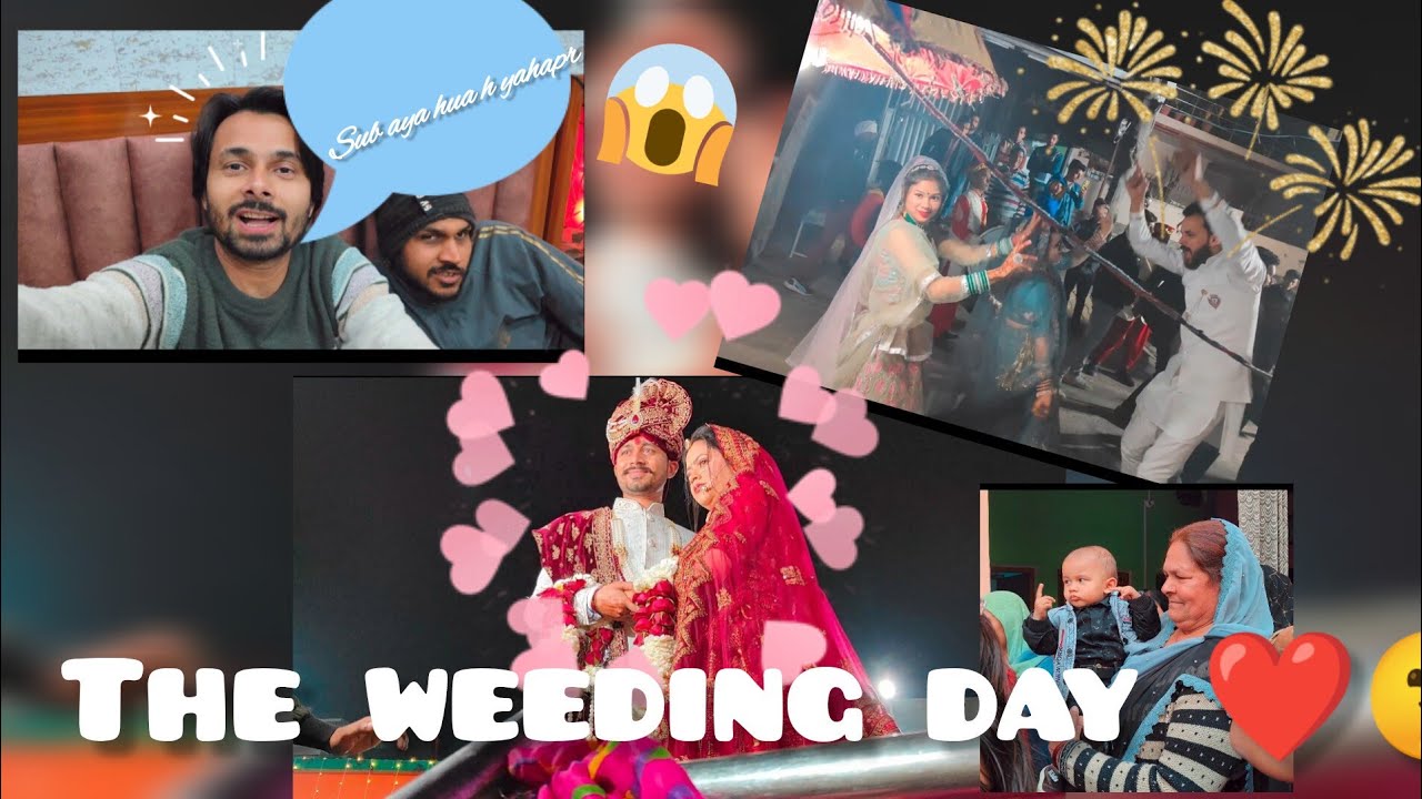 The weeding day ️🤫// uttar pradesh weeding (part -2) Mehndi , Sangeet & barat 🥳🥳 pooj - YouTube