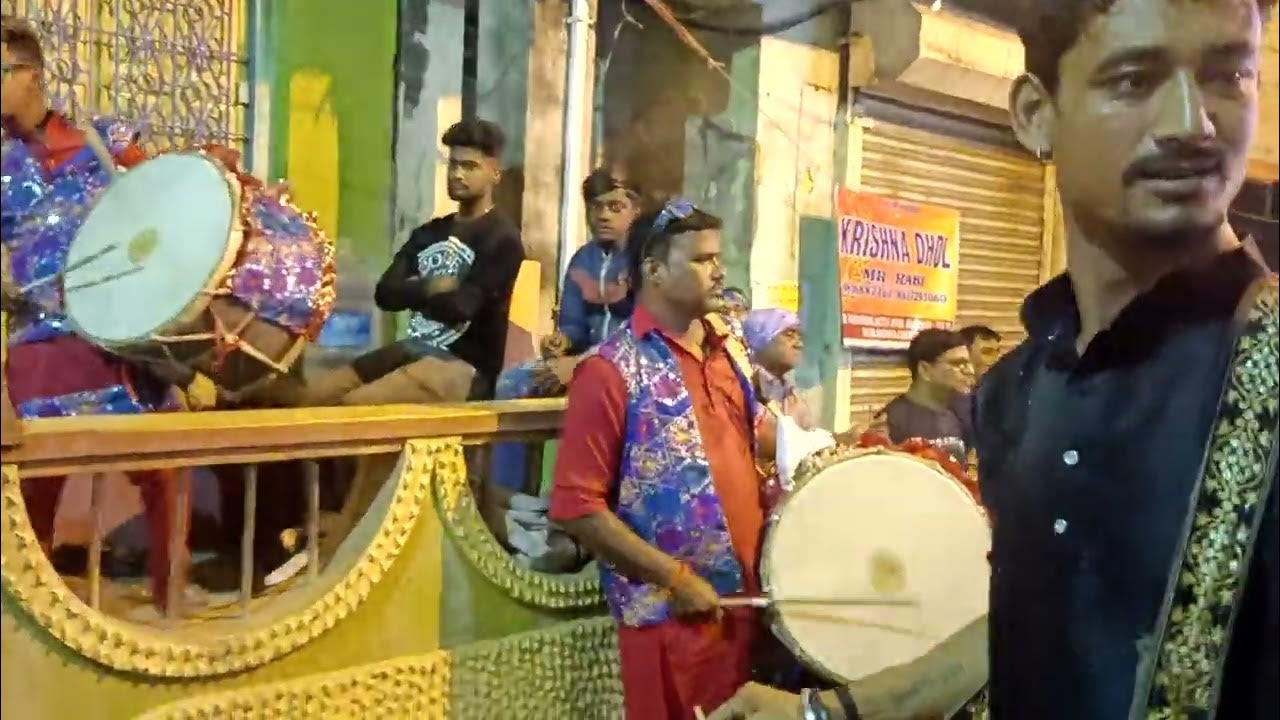 KRISHNA DHOL TASA🕺💥💚💜 NABADWIP RASH 2023 SRI SRI ANNAPURNA MATA 🙏 - YouTube