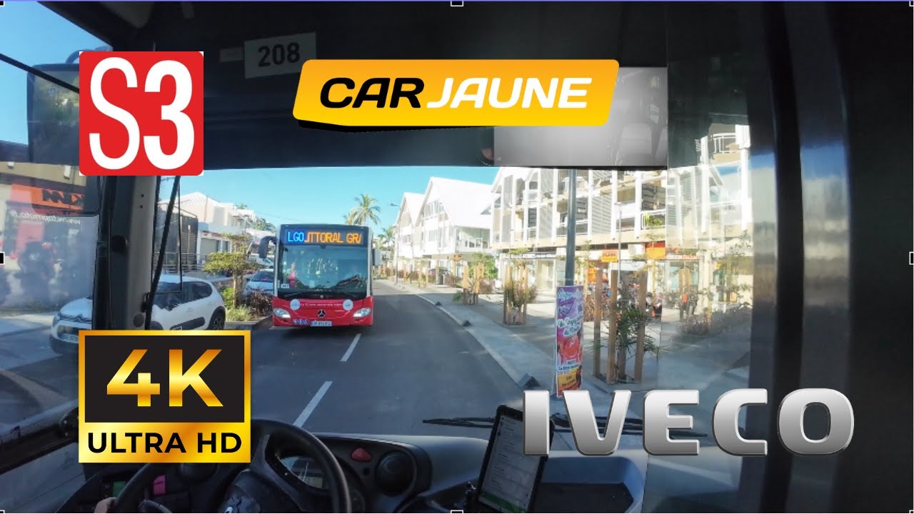 Ligne S3 Car Jaune | Saint Paul/Saint Pierre/Saint Joseph par le Littoral - YouTube