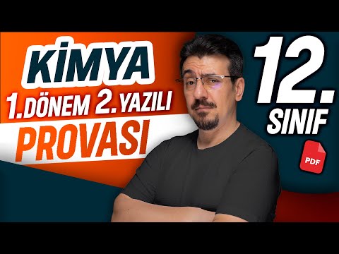 12.sınıf kimya 1.dönem 2.yazılı 2025-2026 | Yazılı Provası