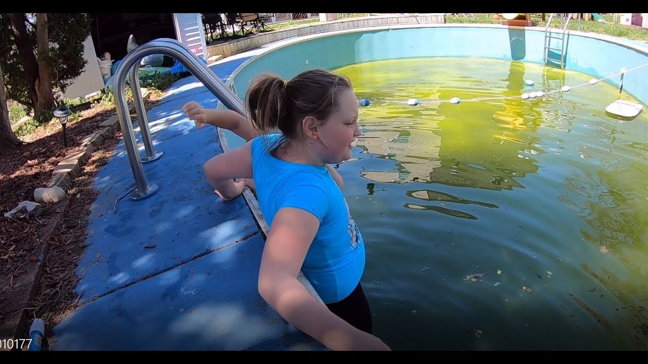 Girl and Boy Polar Plunge in Gross Pool - YouTube