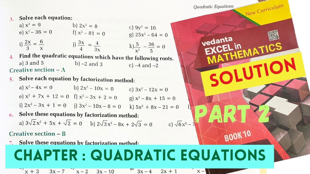 Quadratic Equation: Part 2 Grade 10 Compulsory Mathematics based on New ...