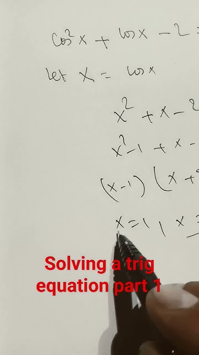 Solving a trig equation part 1 #maths #tennis #ap math #amc math ...