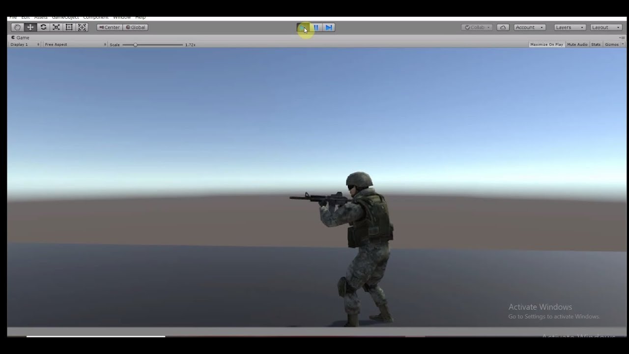 How To Make 3-D Soldier Character march, run and take shooting position ...