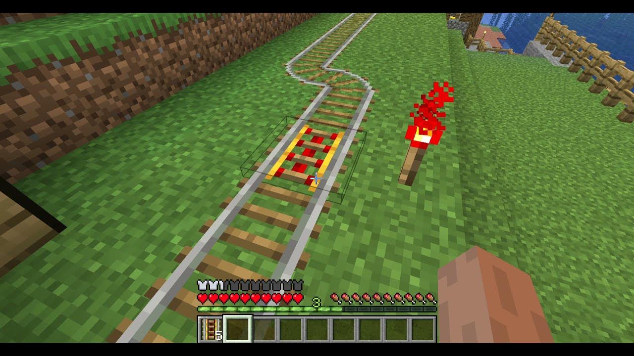 How to create powered rail in Minecraft - YouTube