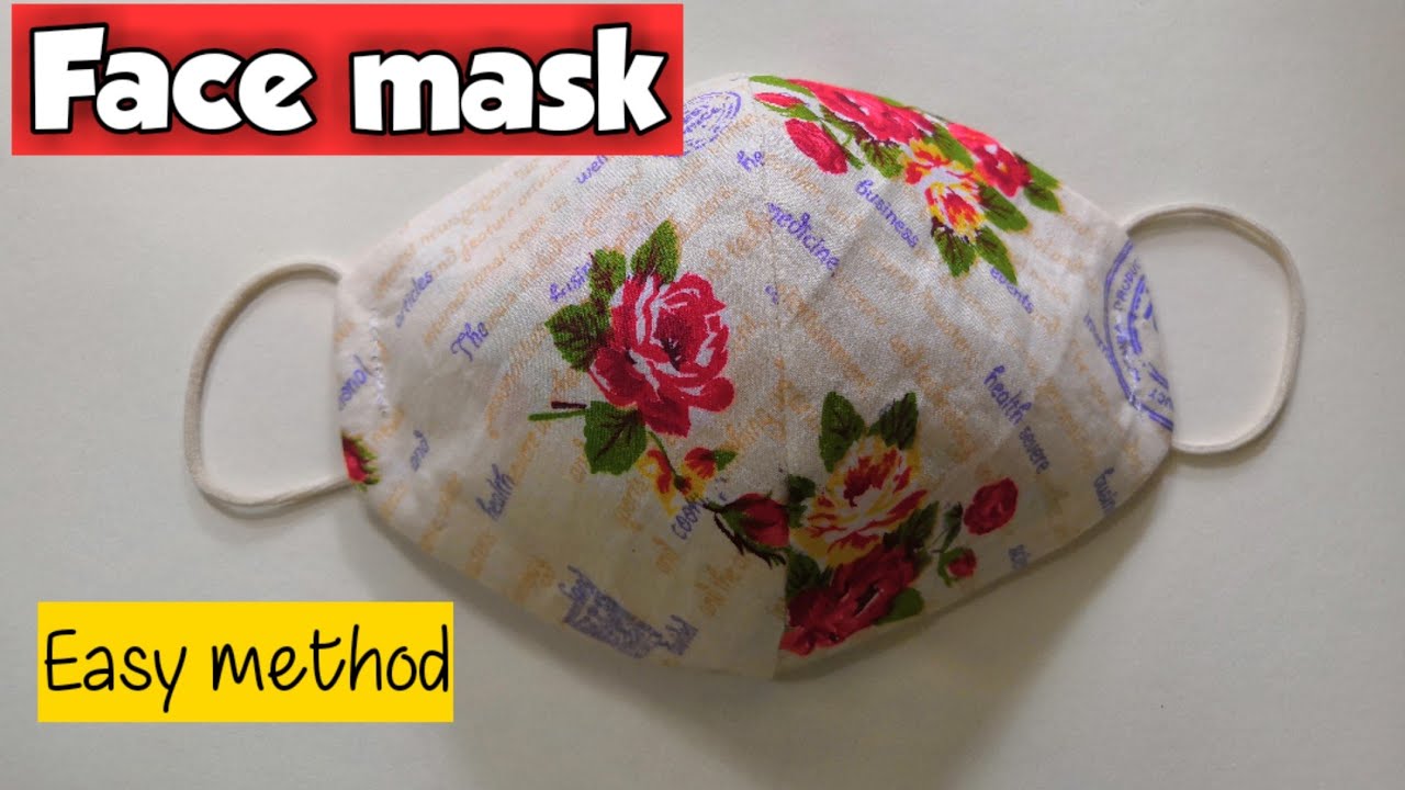 Face mask sewing tutorial | easy method | Homemade | Cloth face mask ...