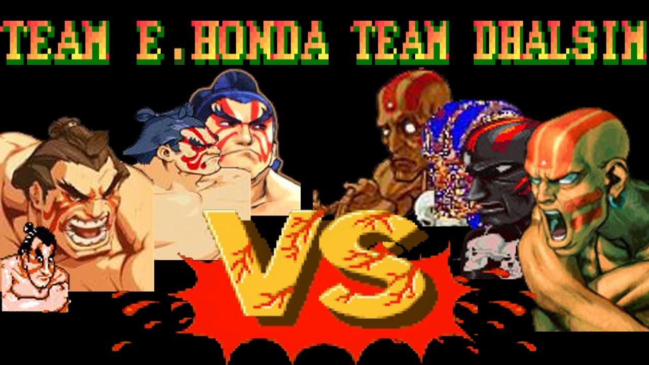 4v4 #3 Team E.Honda vs Team Dhalsim (8 Players) Street Fighter Party ...