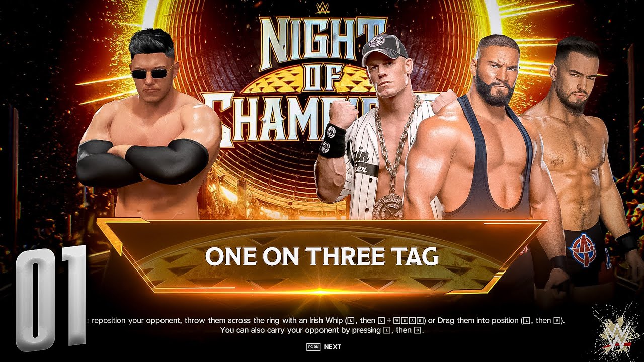 INSANE WWE Handicap Match 1 VS 3 Who Will Survive?! - YouTube