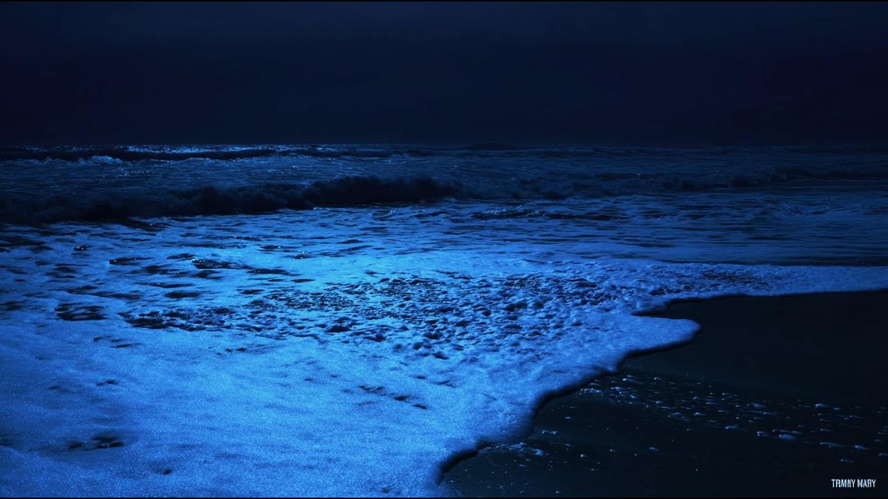 Ocean Waves at Night 🌊 | Calming Sea Sounds for Deep Sleep & Stress ...
