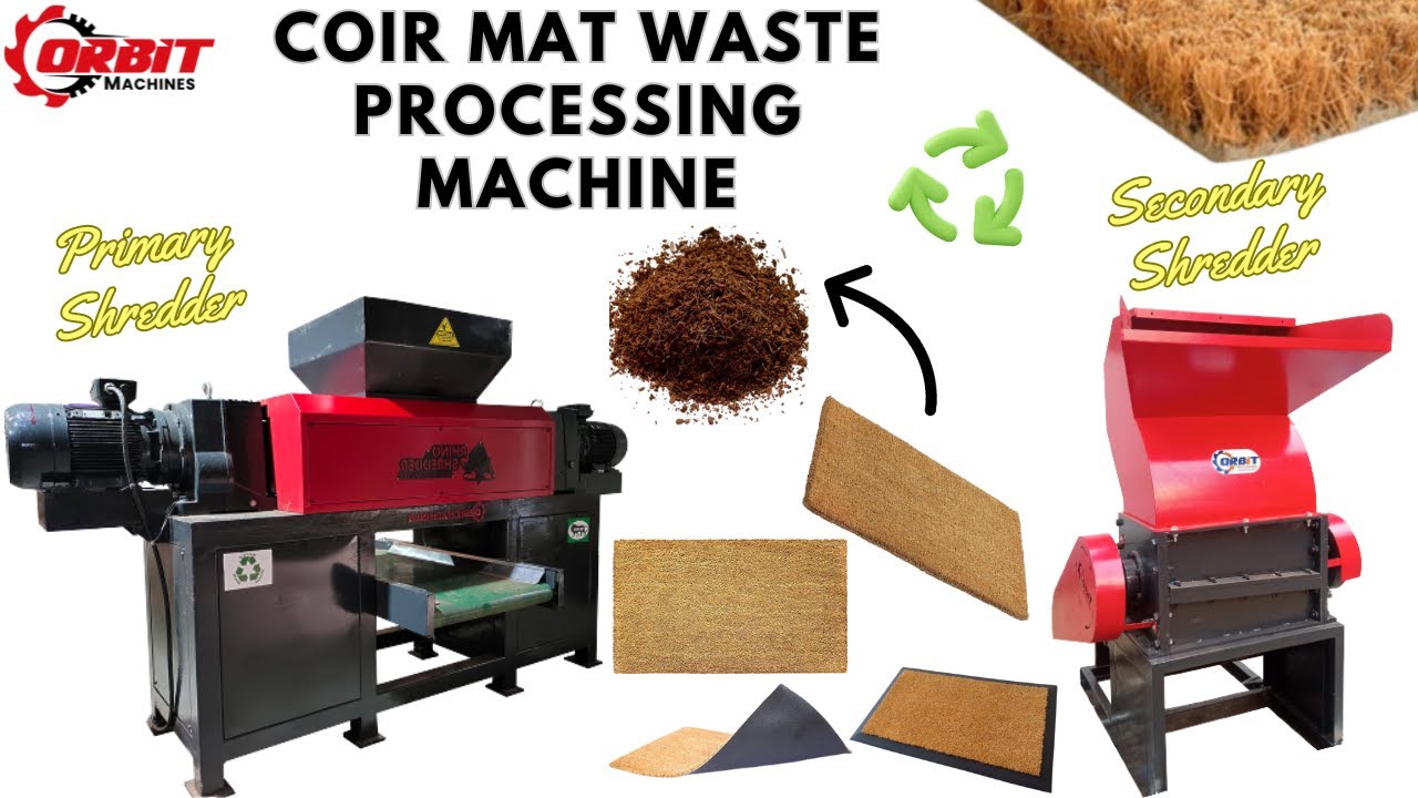 COIR MAT WASTE SHREDDER | COIR MAT WASTE POWDERING MACHINE # ...