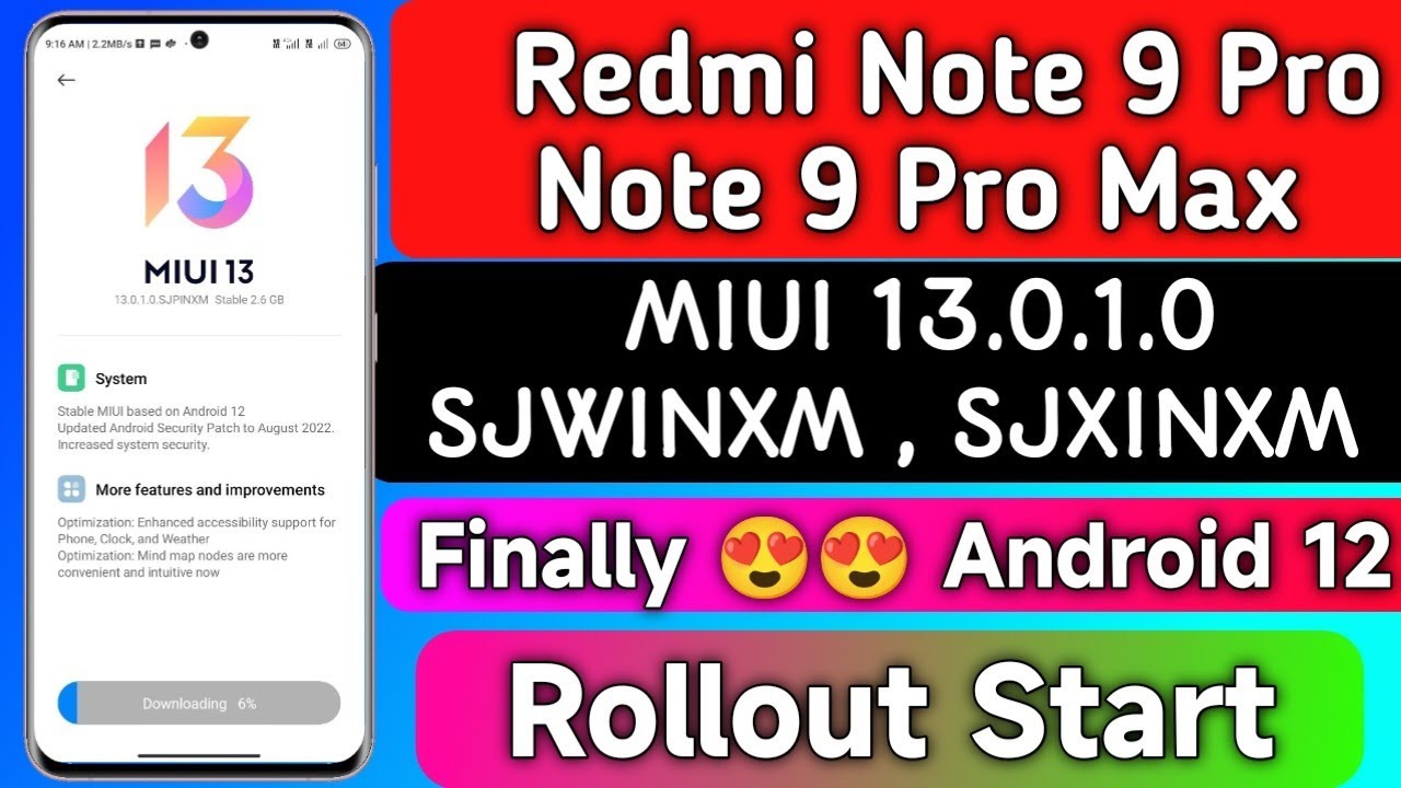 Finally😍 Redmi Note 9 Pro, Note 9 Pro Max Miui 13 & Android 12 Update Rollout Start in India 🇮🇳 ...